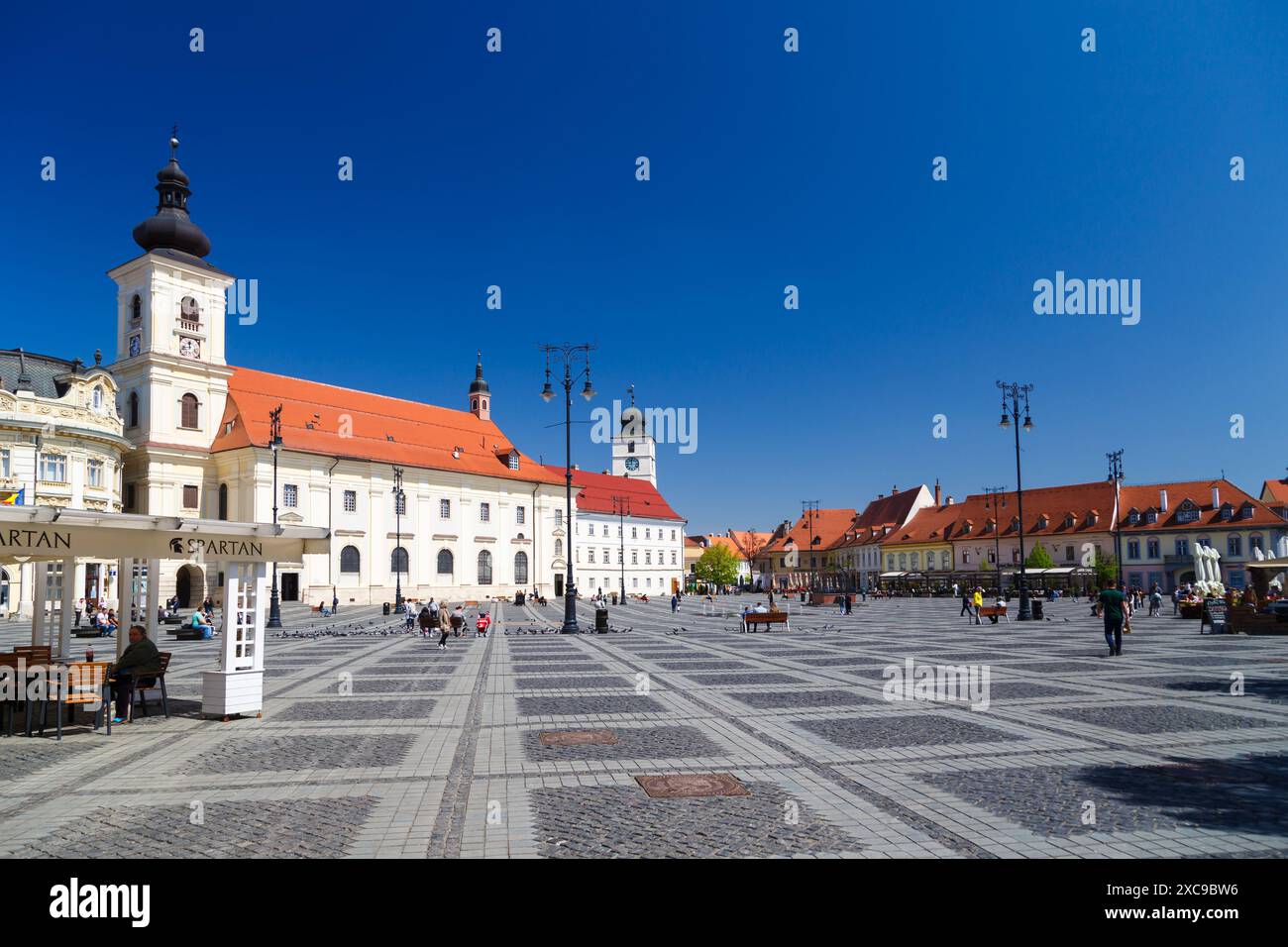 Sibiu, Transylvania, Romania - May 2, 2022: Piata Mare or The Large ...