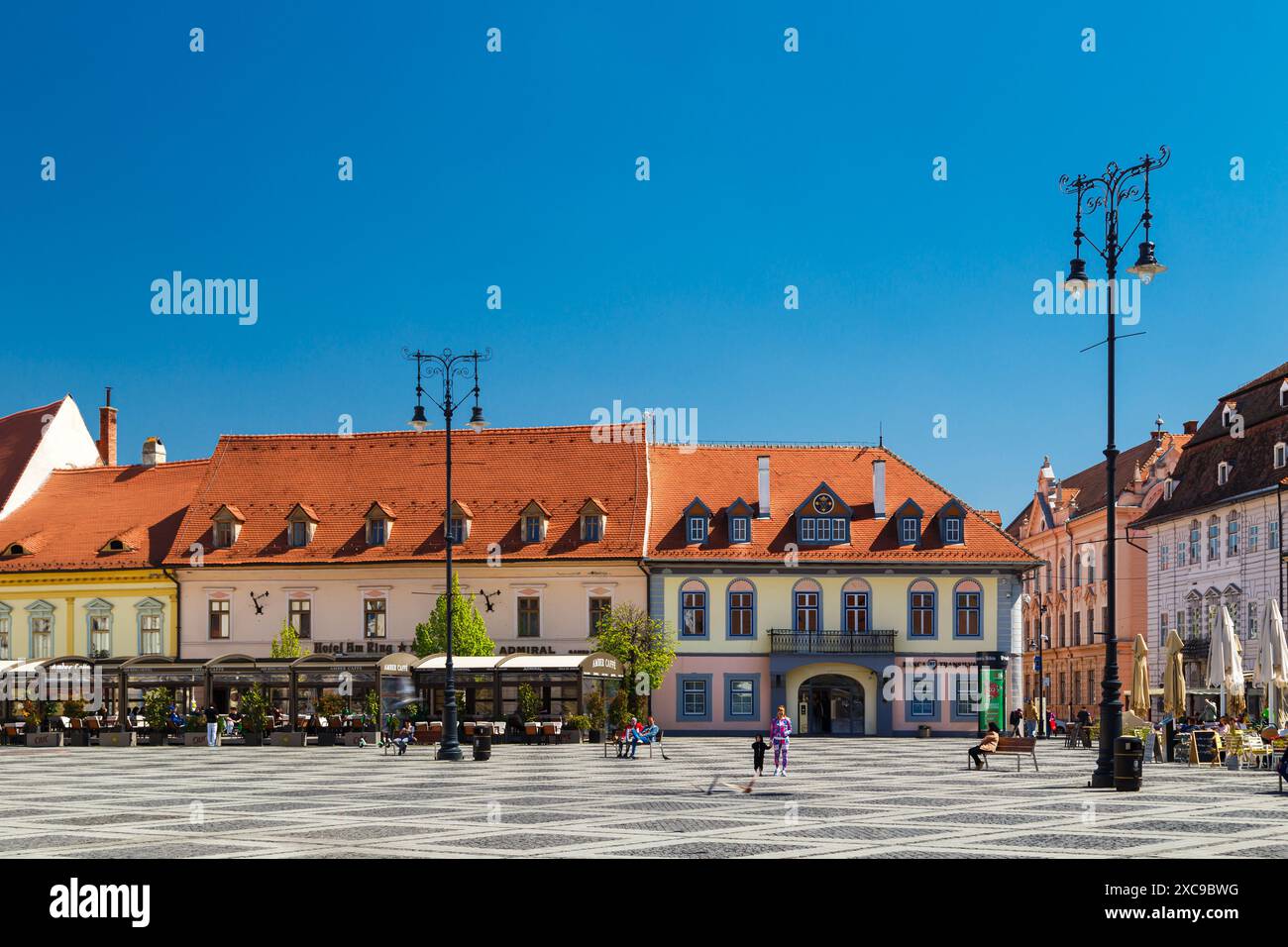 Sibiu, Transylvania, Romania - May 2, 2022: Piata Mare or The Large ...