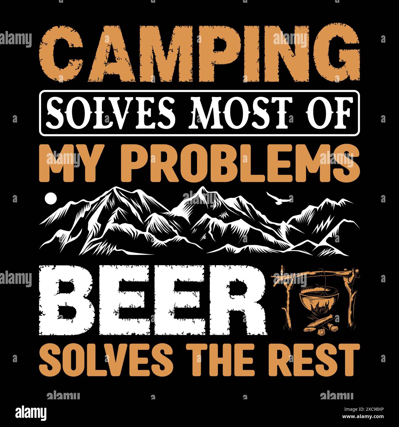 Camping T-Shirt Design Outdoor Adventure Inspirational Concept Stock Vector Image & Art - Alamy