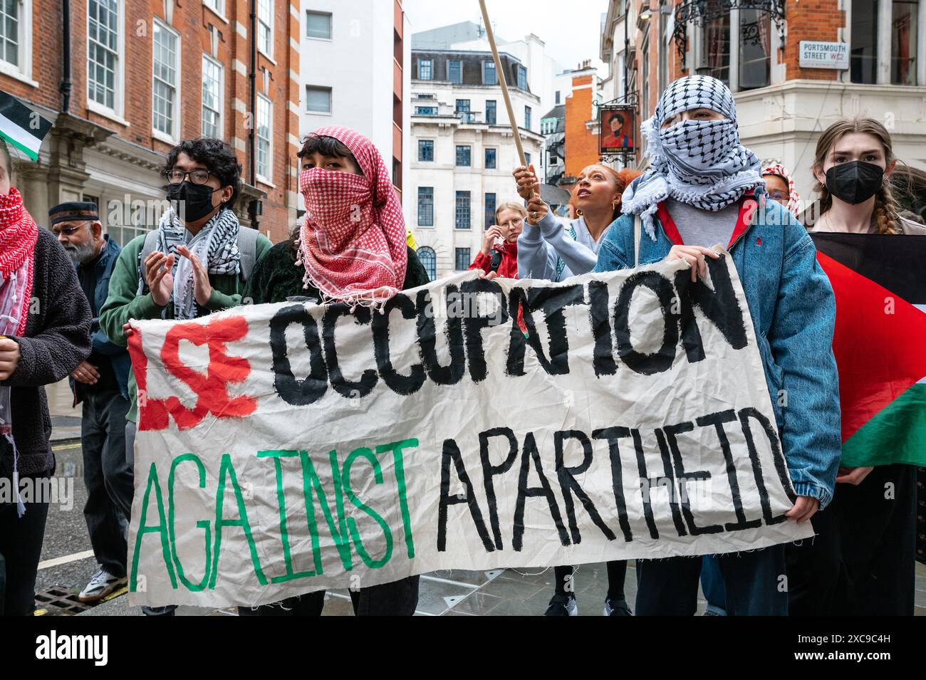 London, UK. 15 June 2024. Pro Palestine protesters gathered outside the ...