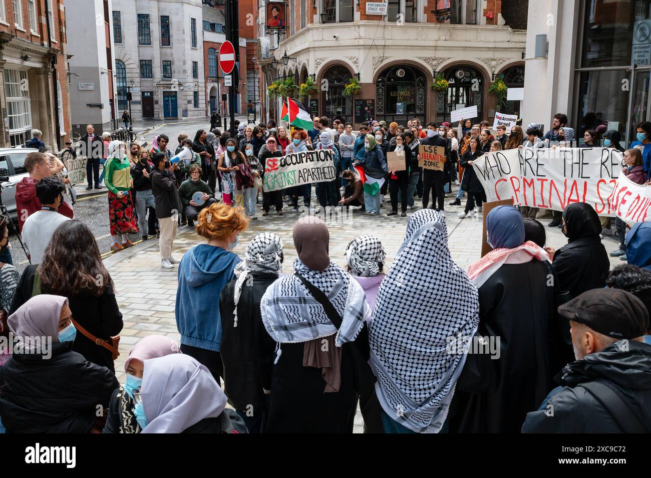 London, UK. 15 June 2024. Pro Palestine protesters gathered outside the ...