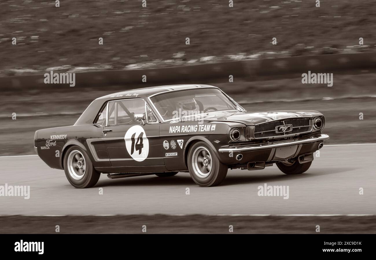 Beau Parry and Ashley Sutton in the 1965 Ford Mustang during the Ken ...