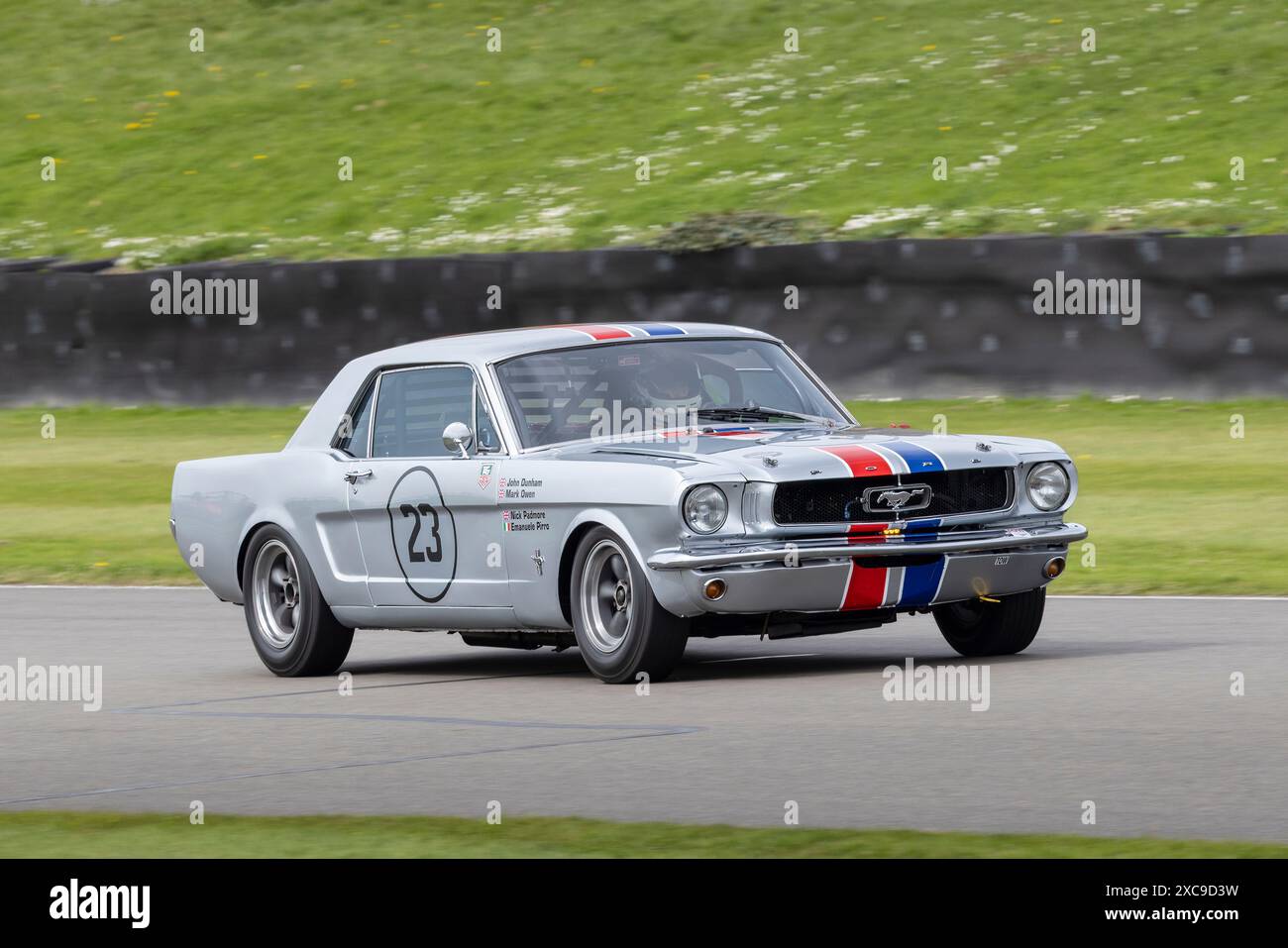 Mark Owen and Emanuele Pirro in the 1965 Ford Mustang during the Ken ...