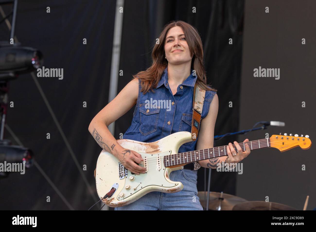 Manchester, USA. 14th June, 2024. Rebecca Lovell of Larkin Poe during ...