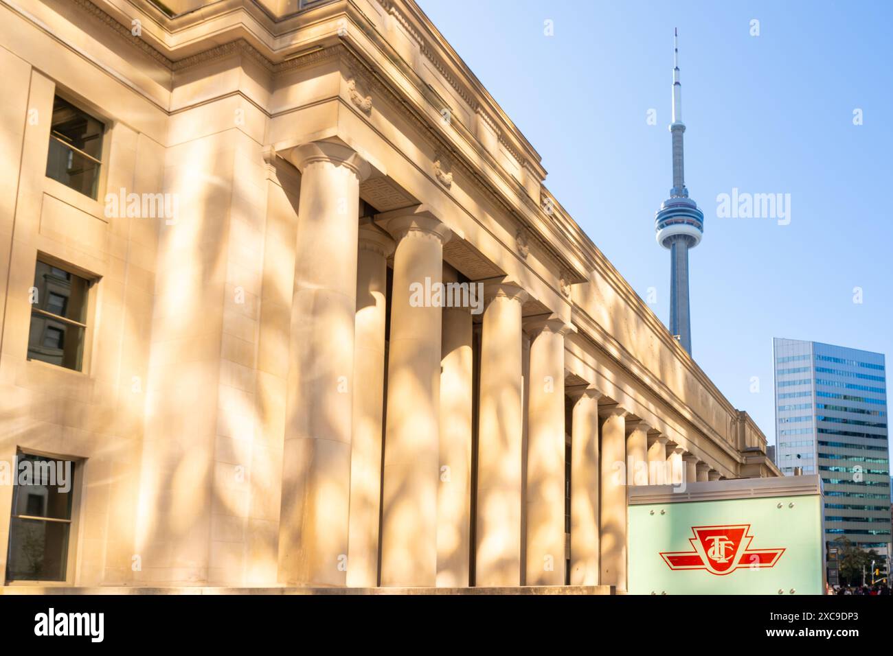 TTC (Toronto Transit Commission) logo outside the Union Station ...