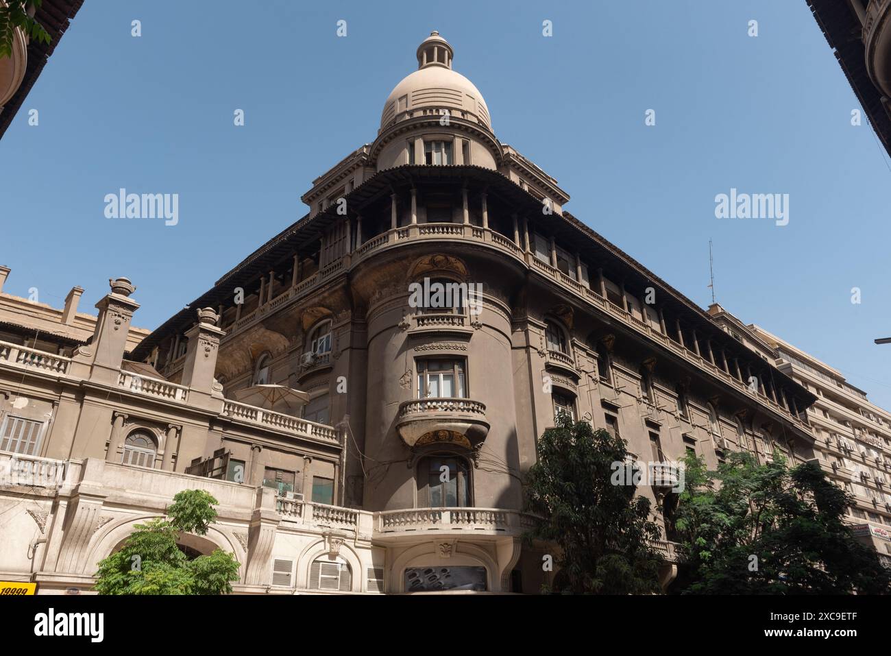 Classic Cairo architecture with details showing beautiful covered ...