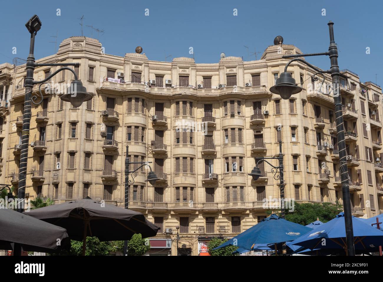 Cairo, Egypt. June 14th 2024 Classic Cairo architecture in Oraby Square ...