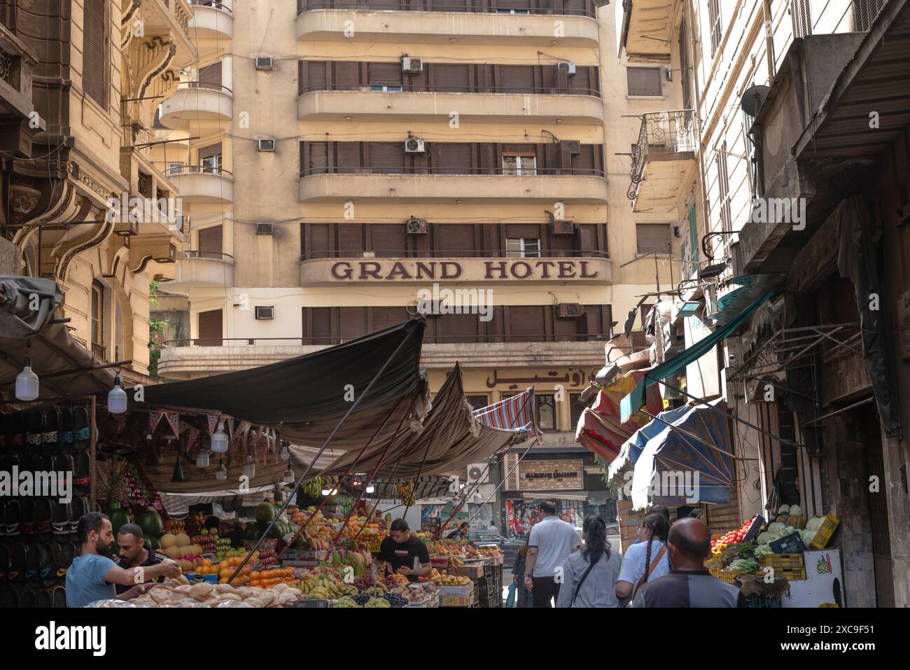Cairo, Egypt. June 14th 2024 The art-deco Grand Hotel building in Al ...