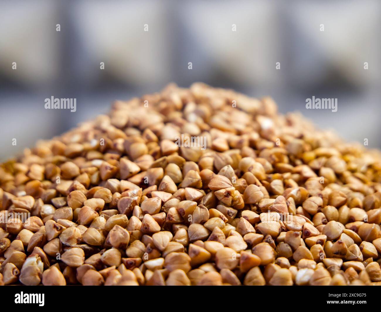 Buckwheat Grains Close-Up. A detailed view of buckwheat grains, ideal ...