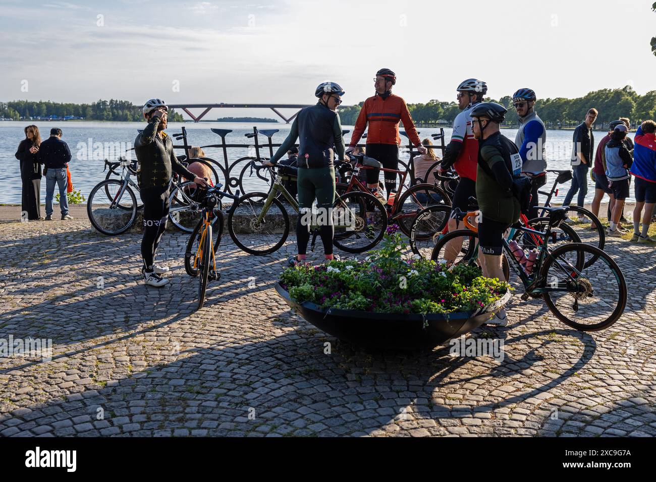 Cyclists in Motala, Sweden, during one of the world's largest ...