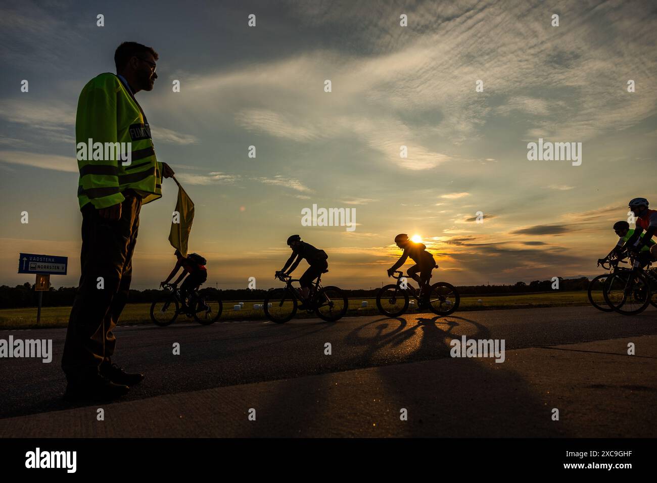 Motala, Sweden. 14th, June, 2024. Cyclists in Motala, Sweden, during ...