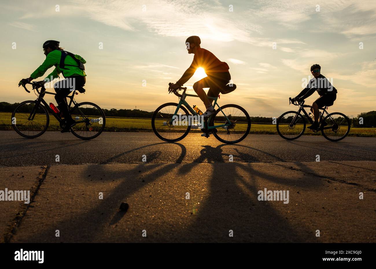 Motala, Sweden. 14th, June, 2024. Cyclists in Motala, Sweden, during ...