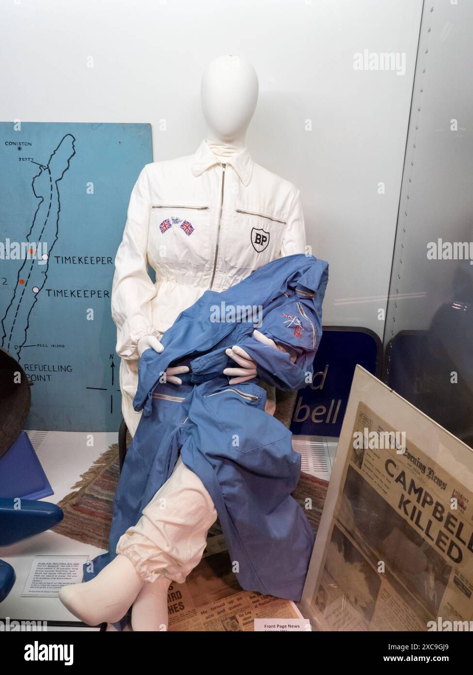 The racing suit worn by Donald Campbell in Bluebird in which he died ...