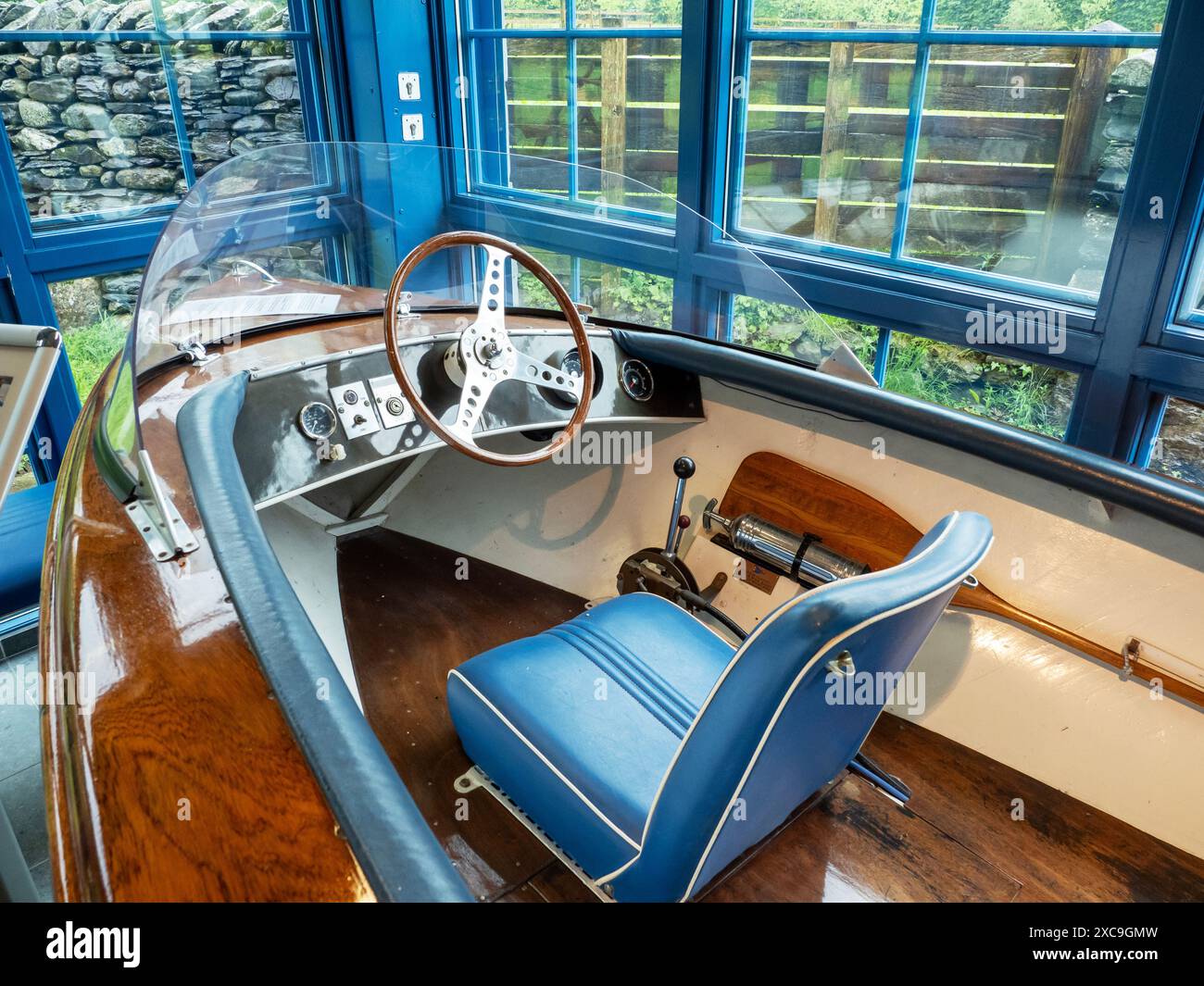 A Bluebird Jetstar boat developed as a commercial vessel by Donald ...