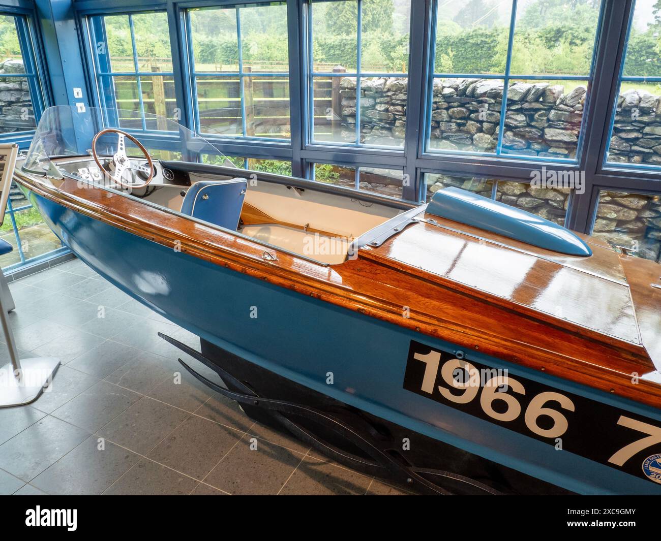 A Bluebird Jetstar boat developed as a commercial vessel by Donald ...