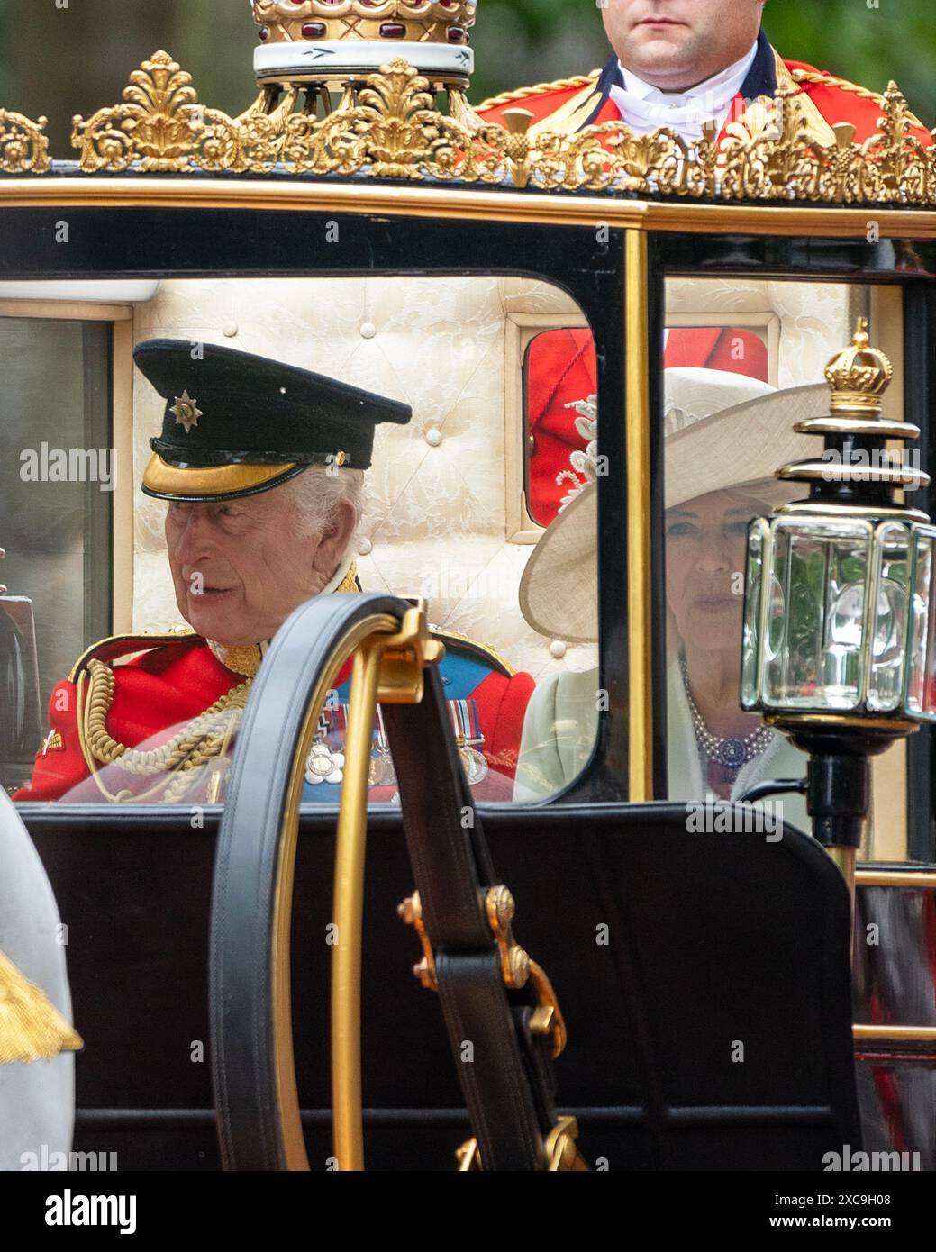 London, UK 15th Jun 2024. King Charles together with his wife, Queen ...