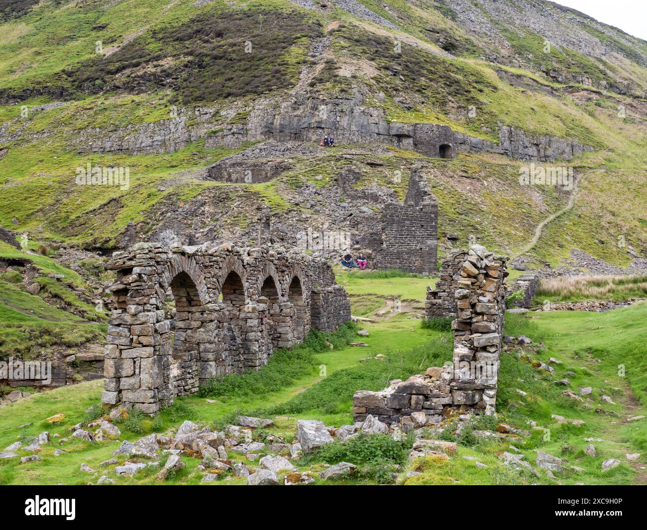 Blakethwaite smelt mill part of an old lead mine in Gunnerside Gill ...