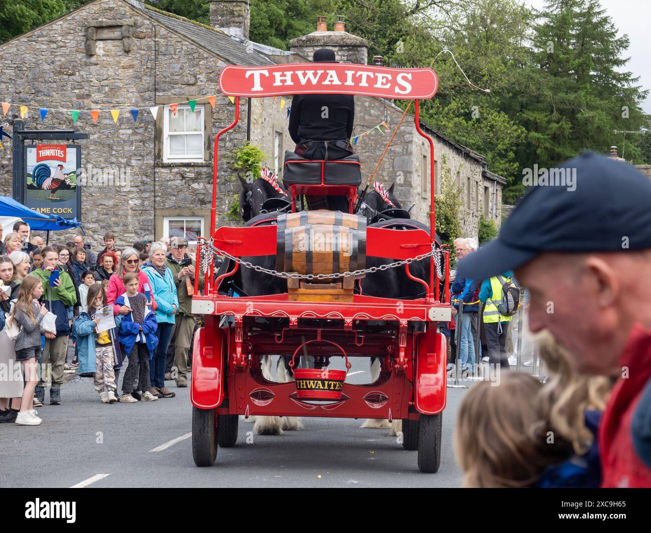 A Thwaites Brewery horse drawn carriage that used to deliver beer ...