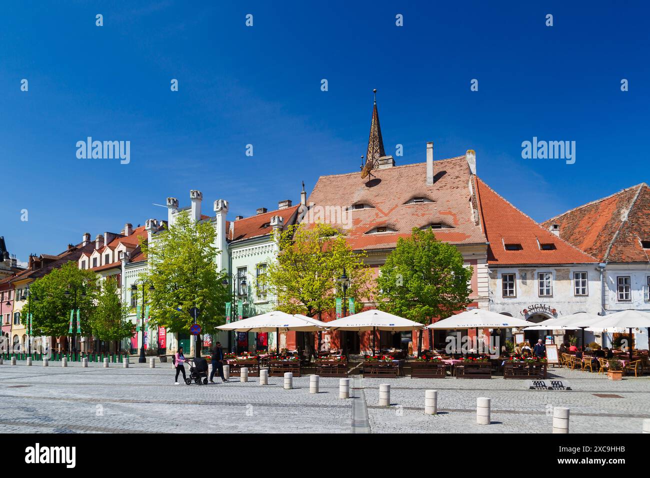 Sibiu, Transylvania, Romania - May 2, 2022: Piata Mica or The Small ...