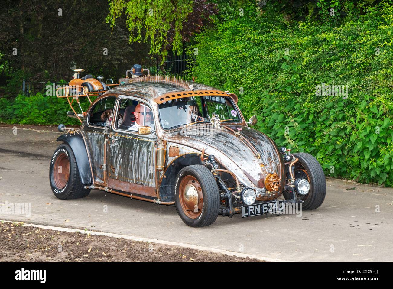 1970 70s seventies VW Volkswagen Beetle hot-rod at Worden Park Motor ...