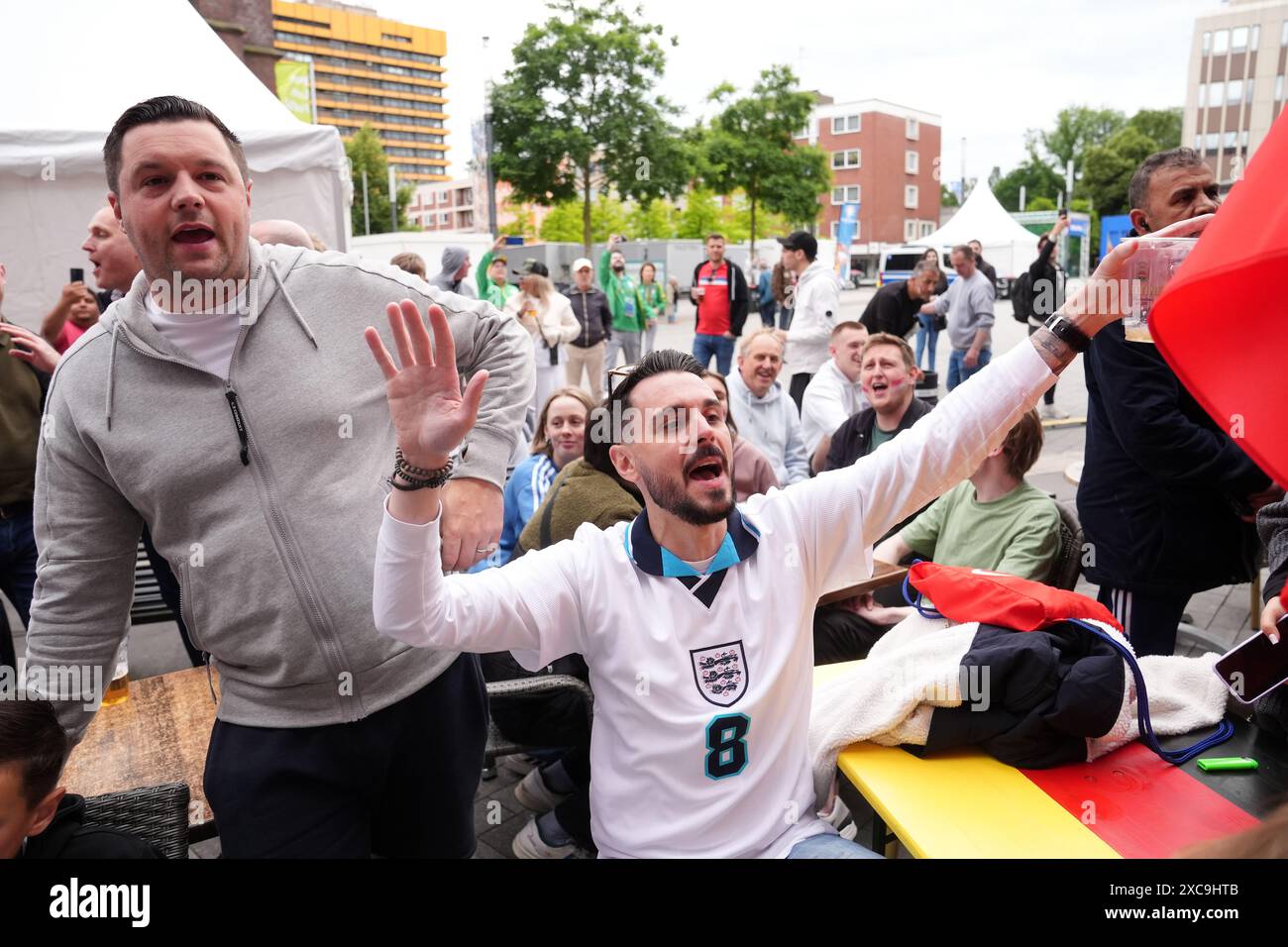 England fans in Gelsenkirchen. England take on Serbia tomorrow in their ...