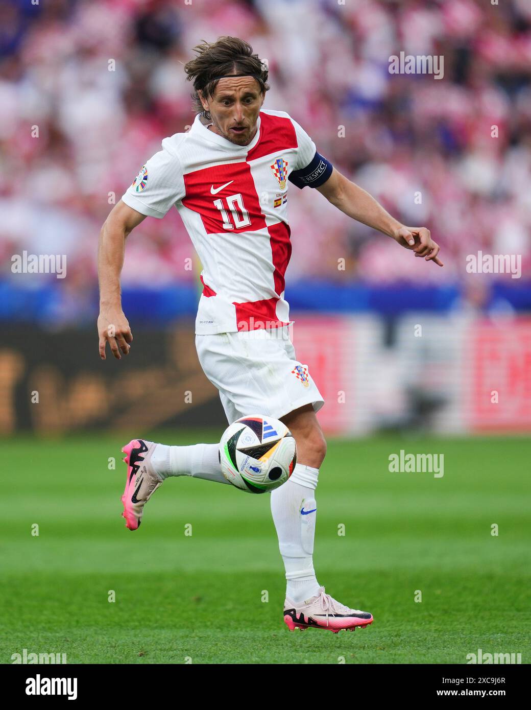 Munich, Germany. 14th June, 2024. Luka Modric of Croatia during the ...