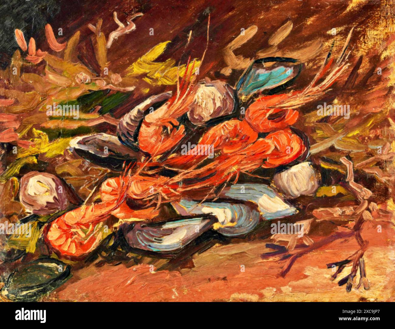 Prawns and Mussels, 1886 (Painting) Artist Gogh, Vincent van (1853-90 ...