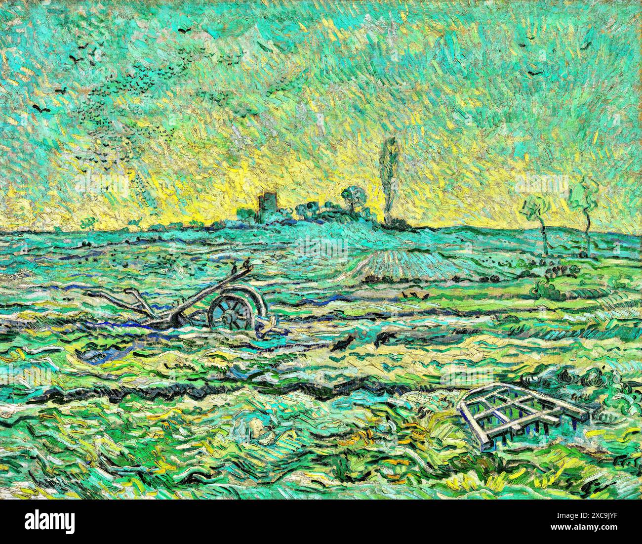Snow-Covered Field with a Harrow (after Millet), 1890 (Painting) Artist ...