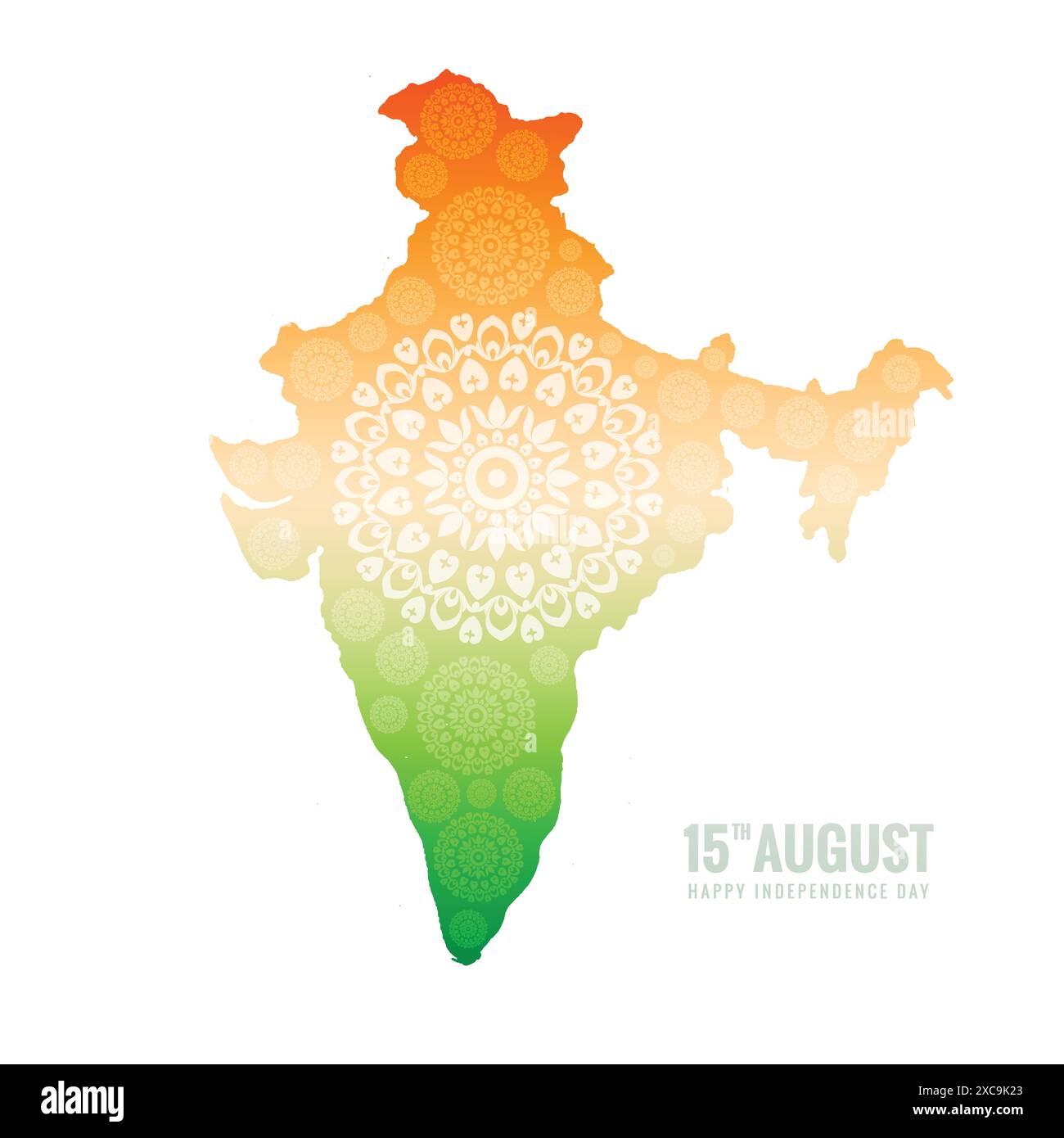 Indian country map with independence day card background Stock Vector ...