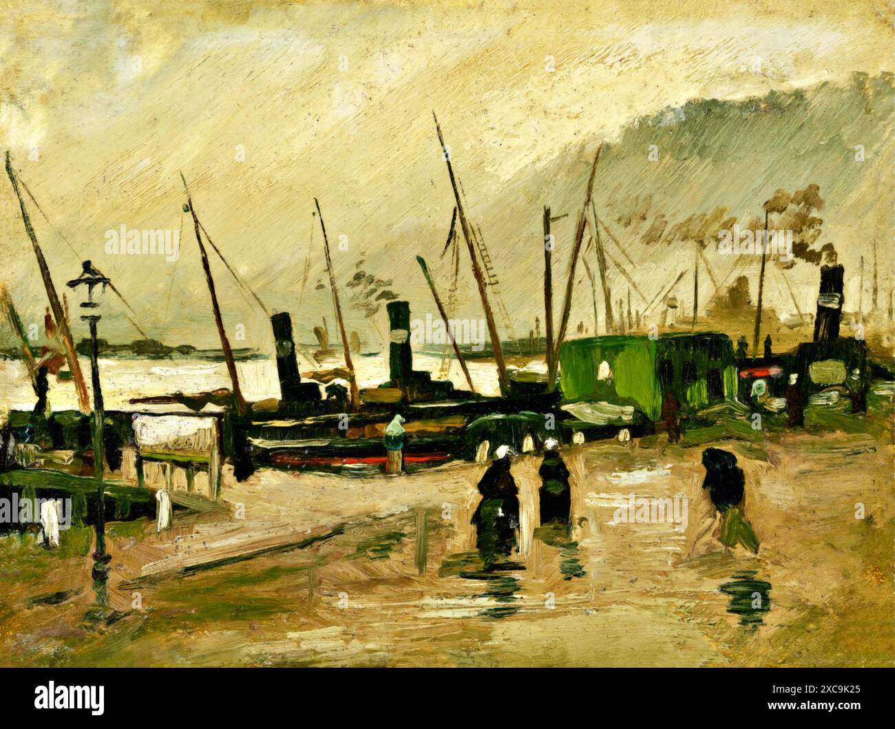 The De Ruijterkade in Amsterdam, 1885 (Painting) Artist Gogh, Vincent ...