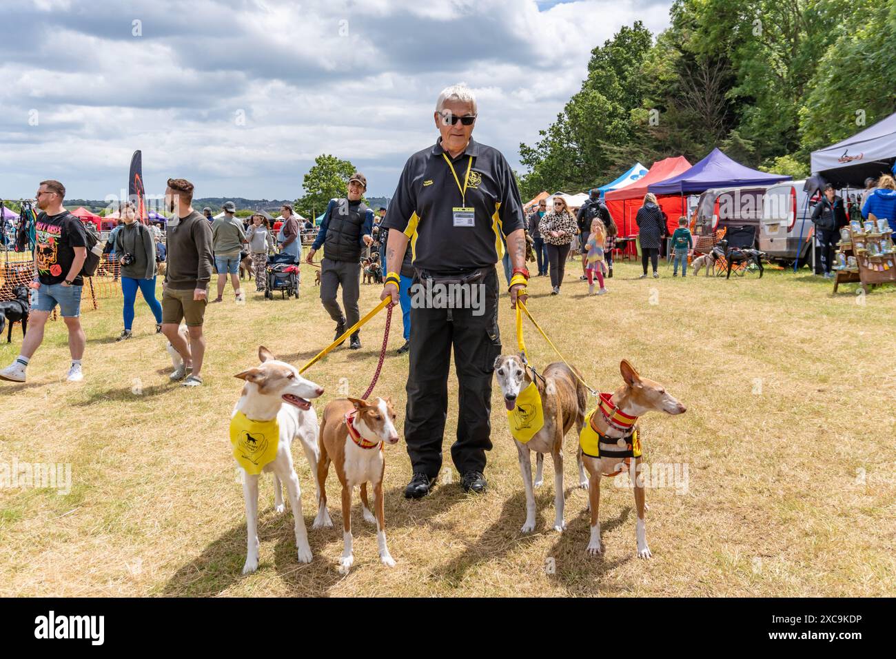 Powderham, UK. 15th June, 2024. Dog lovers descend on Powderham Castle ...
