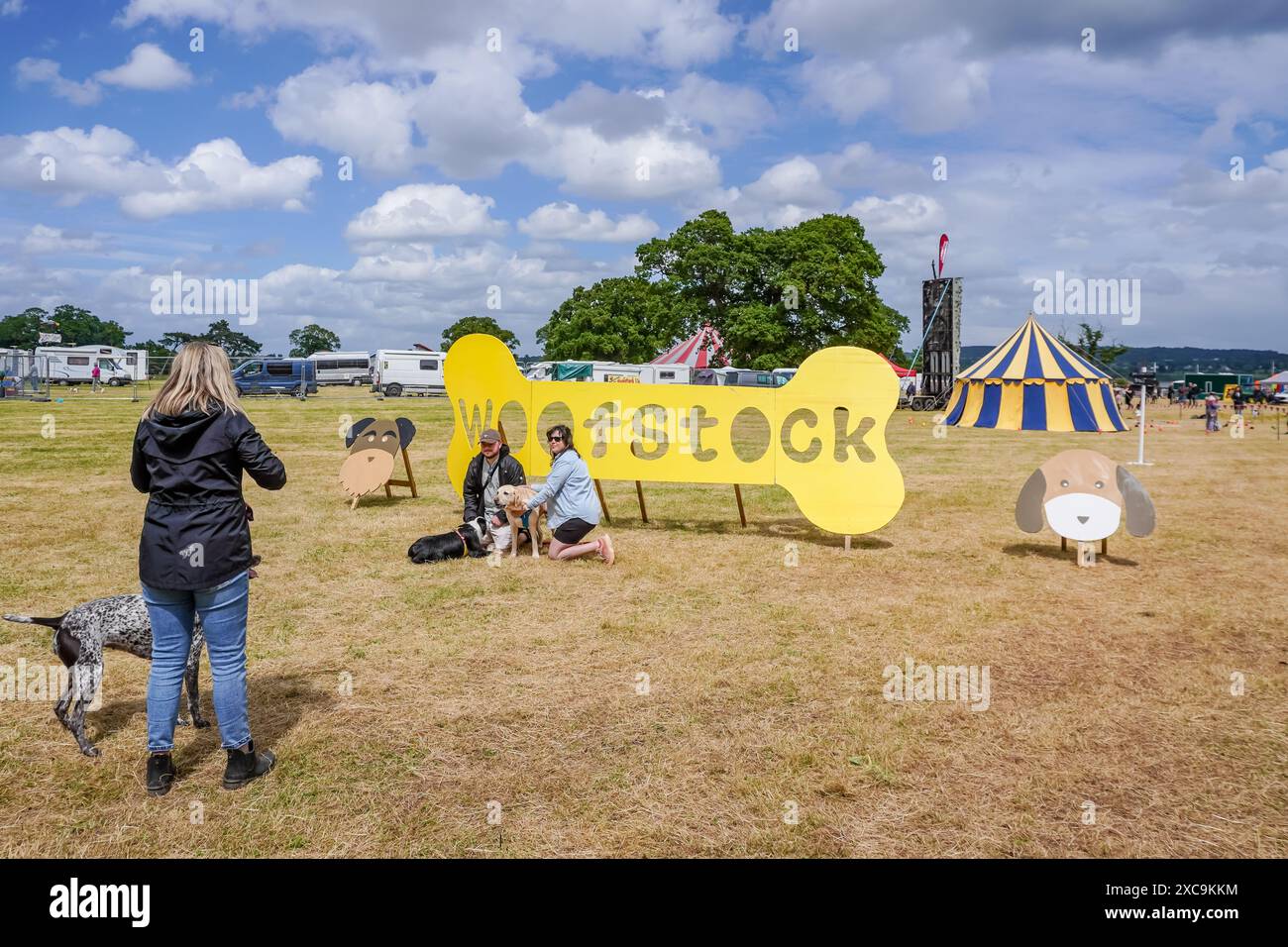 Powderham, UK. 15th June, 2024. Dog lovers descend on Powderham Castle ...