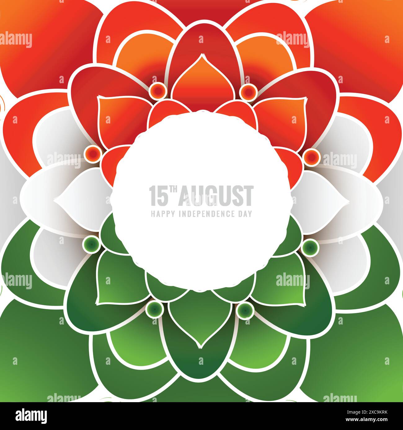 India independence day background with tricolor mandala floral ...