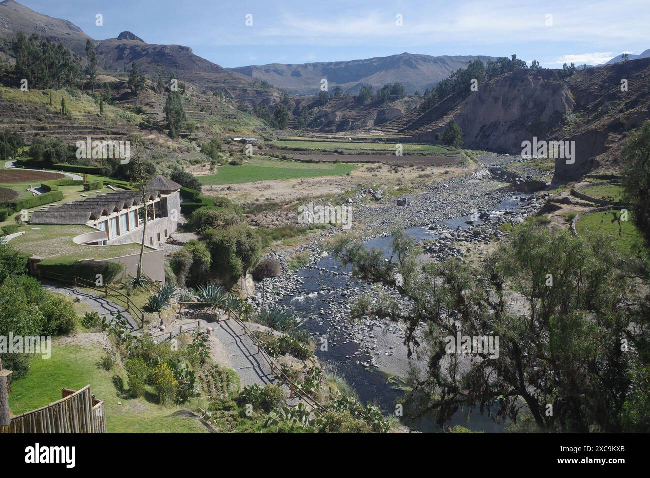 Colca Canyon, Peru - Dec 7, 2023: Views of landscapes around the Colca ...