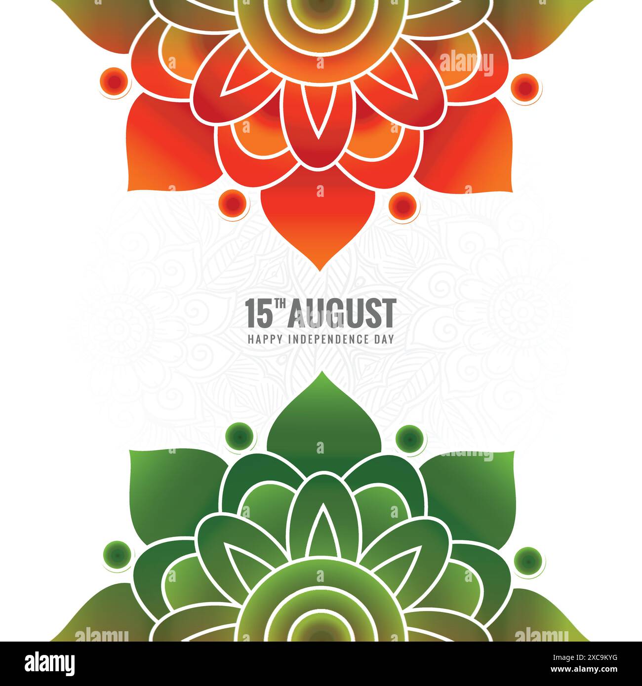 India independence day background with tricolor mandala celebration ...