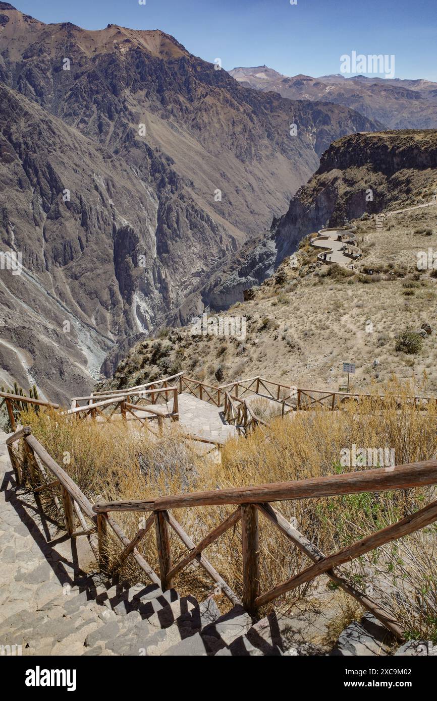 Colca Canyon, Peru - Dec 7, 2023: Panoramic views of the Colca Canyon ...