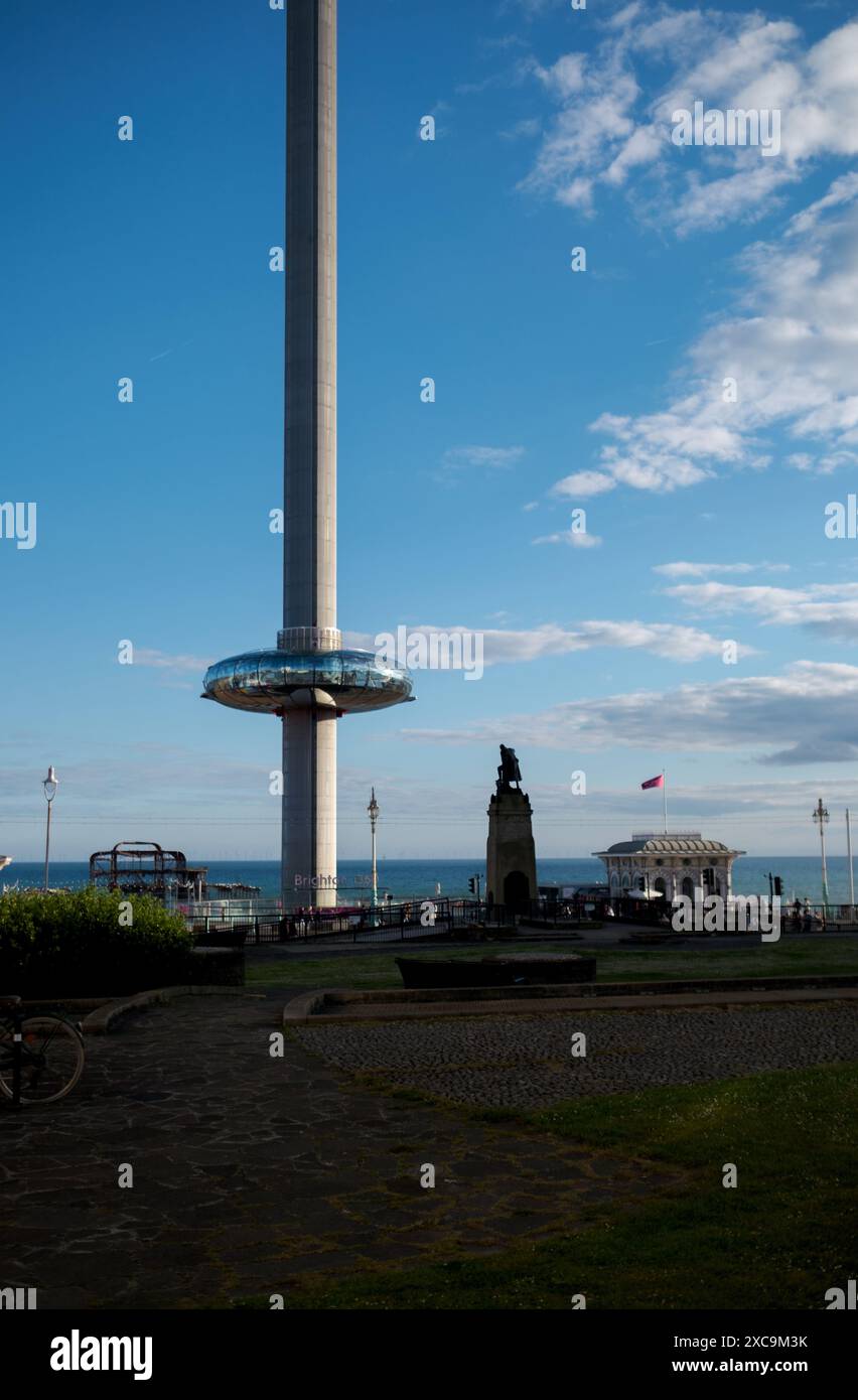 Brightons tourist attraction the i360 tower a 450ft (138mtrs) high viewing tower pod ride ...