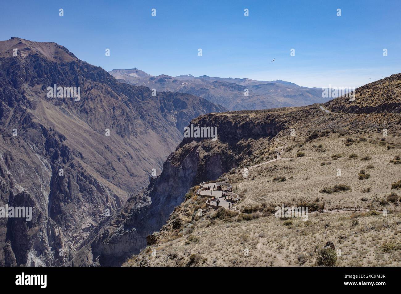 Colca Canyon, Peru - Dec 7, 2023: Panoramic views of the Colca Canyon ...