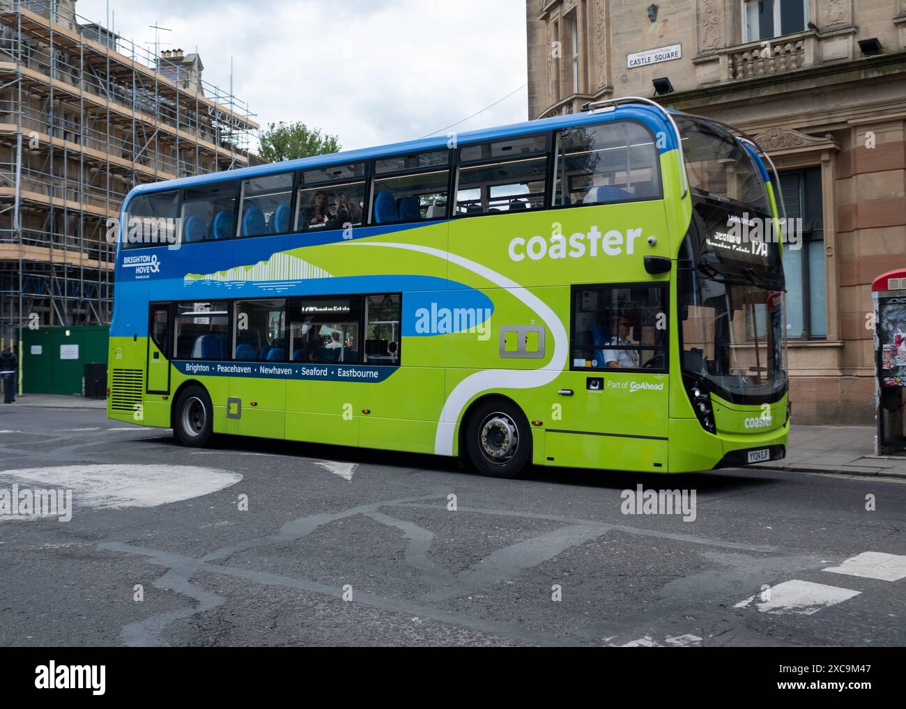 Brighton and Hove bus named after Laura Bayley driving through Brighton ...
