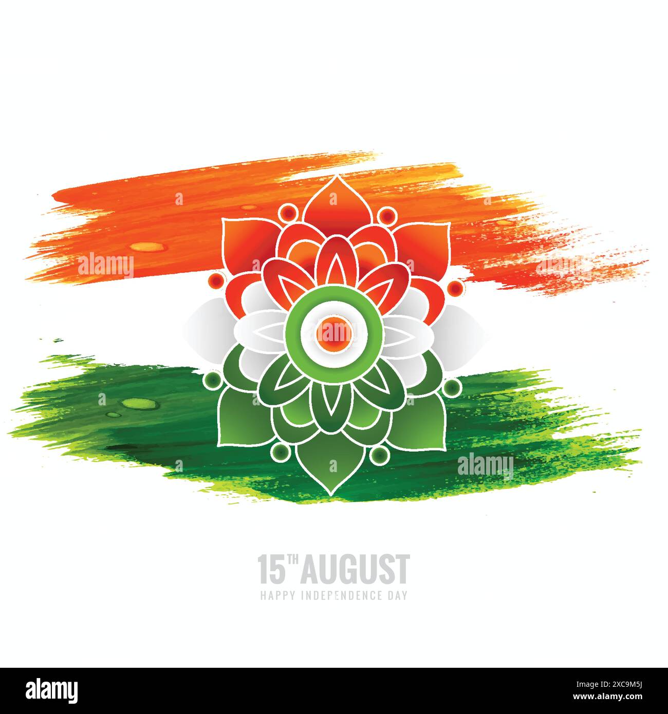 India independence day background with tricolor mandala with flag ...
