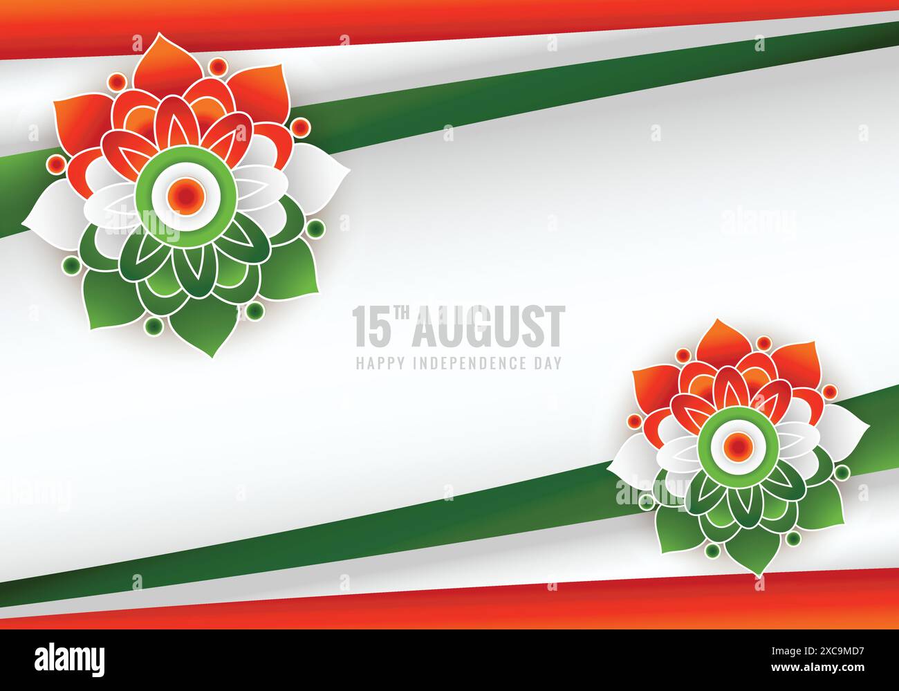 Elegant india independence day background with decorative tricolor ...