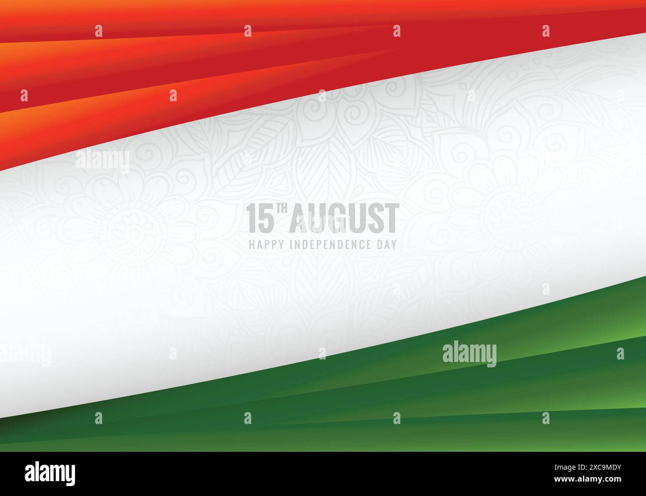 Beautiful tricolor indian flag wave card background Stock Vector Image ...