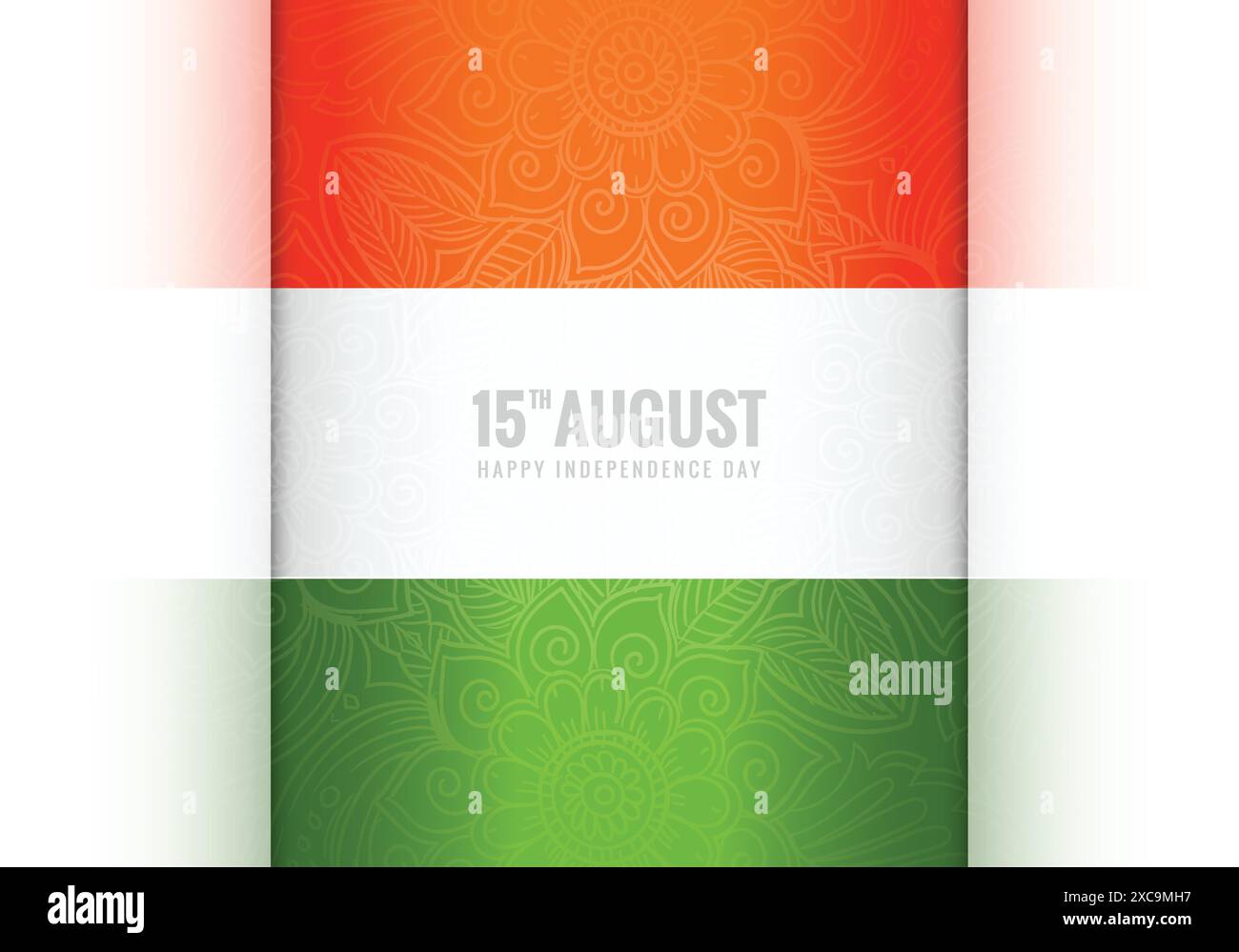 Tricolor indian flag celebration creative card design Stock Vector ...