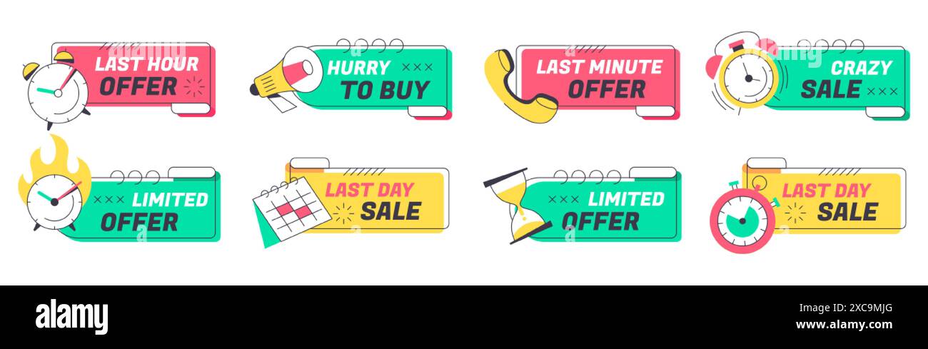 Last time offer logo design with calendar, alarm clock, stopwatch and ...