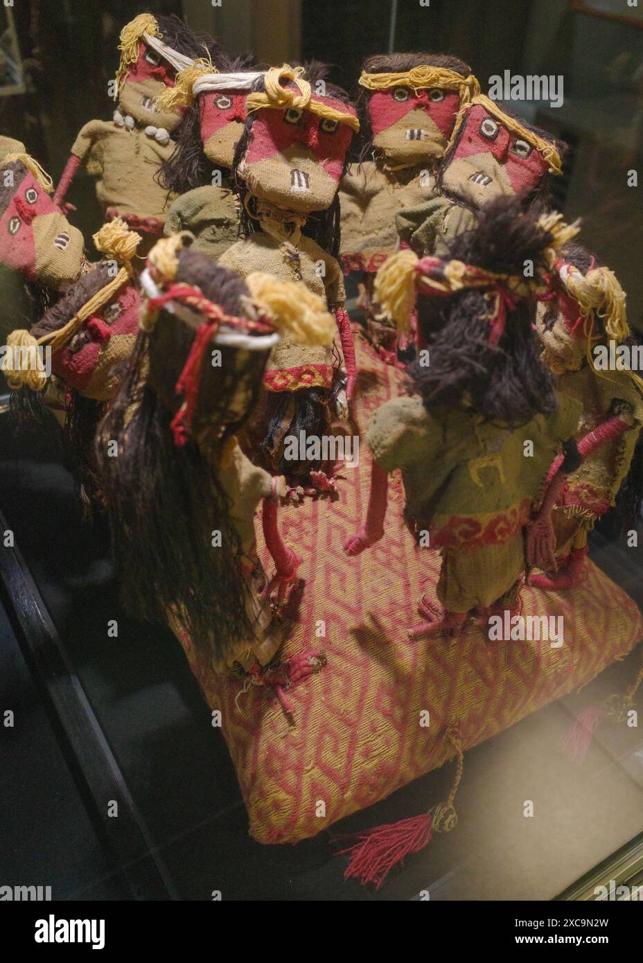 Lima, Peru - Dec 3, 2023: Ancient pre-Inca textiles on display at the ...