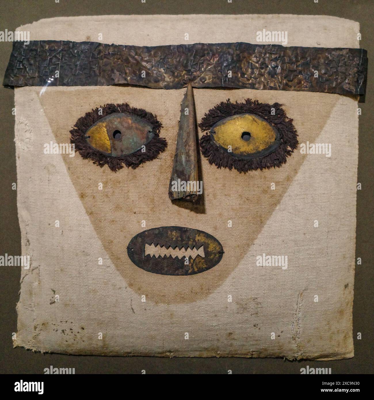 Lima, Peru - Dec 3, 2023: Ancient pre-Inca textiles on display at the ...