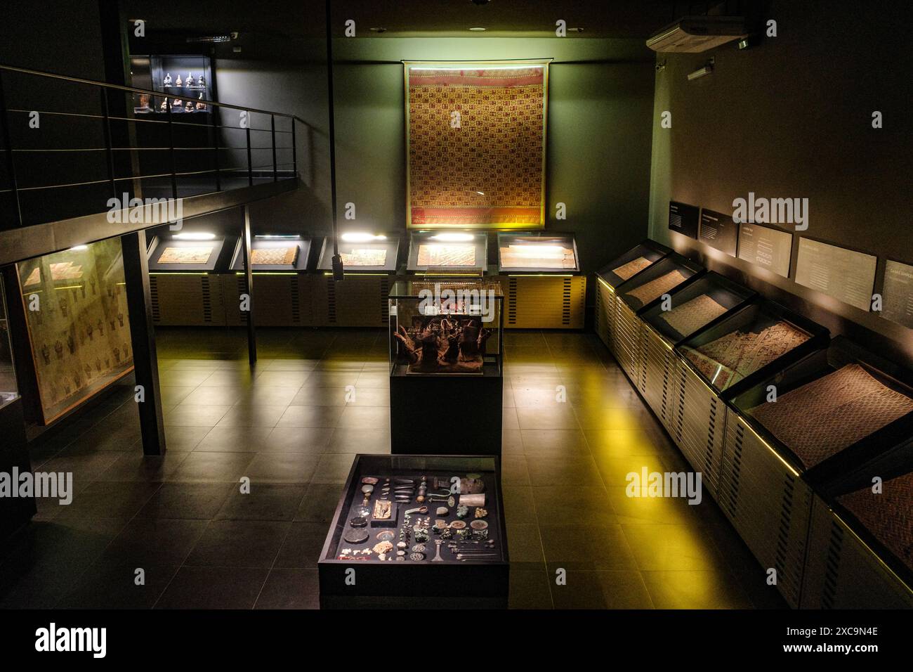 Lima, Peru - Dec 3, 2023: Ancient pre-Inca textiles on display at the ...