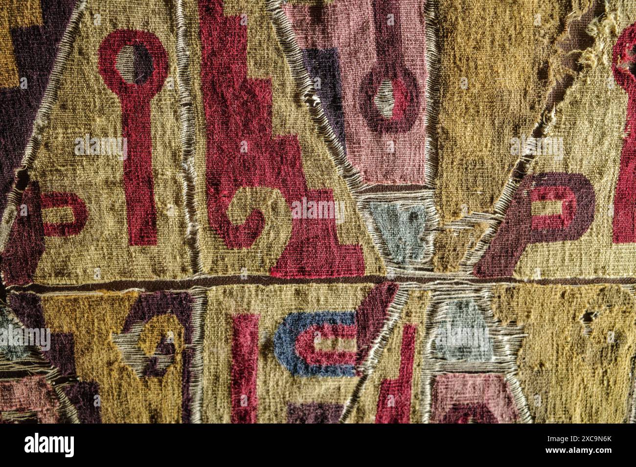 Lima, Peru - Dec 3, 2023: Ancient pre-Inca textiles on display at the ...
