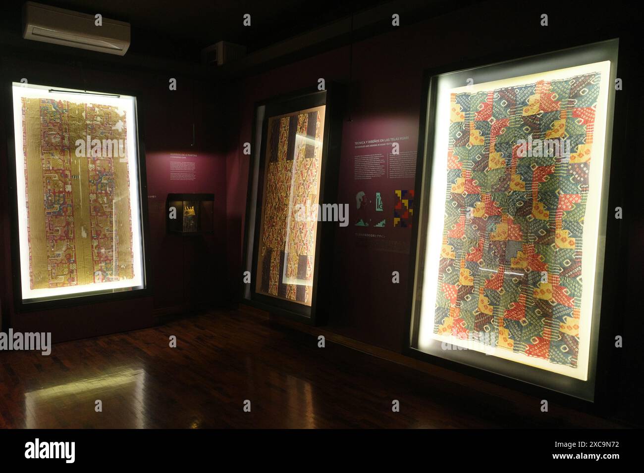 Lima, Peru - Dec 3, 2023: Ancient pre-Inca textiles on display at the ...