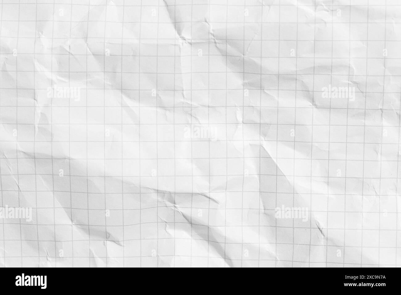 Crumpled graph paper background. Full frame template mock up Stock ...